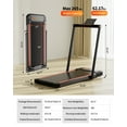 THERUN 2-in-1 Folding Treadmill, Under Desk Walking Pad, 2.5HP, 17in ...