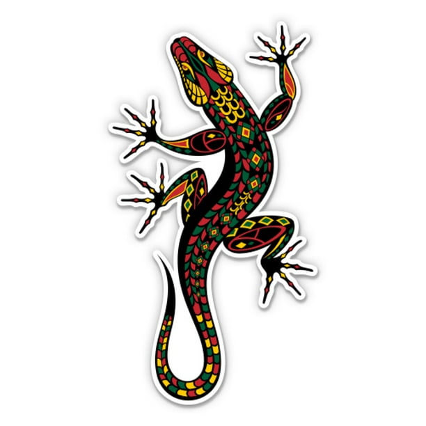 Funky Lizard - 7" Vinyl Sticker - For Car Laptop I-Pad - Waterproof ...