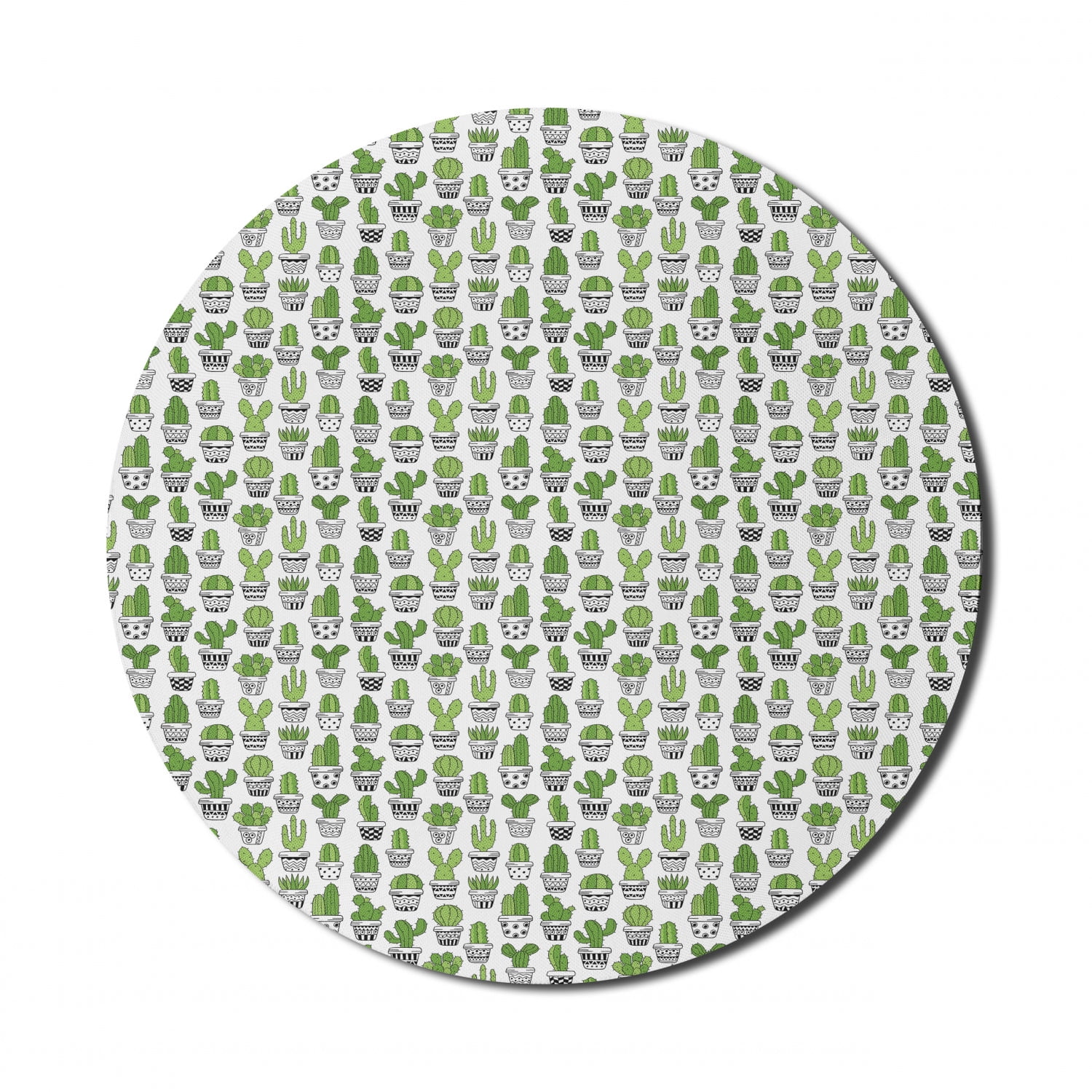 Cactus Mouse Pad for Computers, Succulent Spiky Cacti Doodle Patterned ...