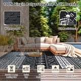 GOTGELIF 9x12 Outdoor Rug Waterproof Plastic Straw Bohemia Carpet ...