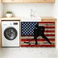 American Flag Cabinet Curtains 11" W x 13" L Blue Red USA Flag Retro ...