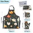 Colorful Floral Simple Oven Mitts and Pot Holders with Chef Apron Set 5 ...
