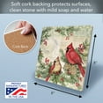 Thirstystone Holiday Cardinals Decorative Cork Backed Stone Trivet 8 ...