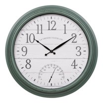 AcuRite 13.5-Inch Indoor/Outdoor Wall Clock with Thermometer and ...