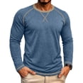 Ceisia Men's Color Block Raglan Long Sleeve Crew Neck T-Shirt Multi ...