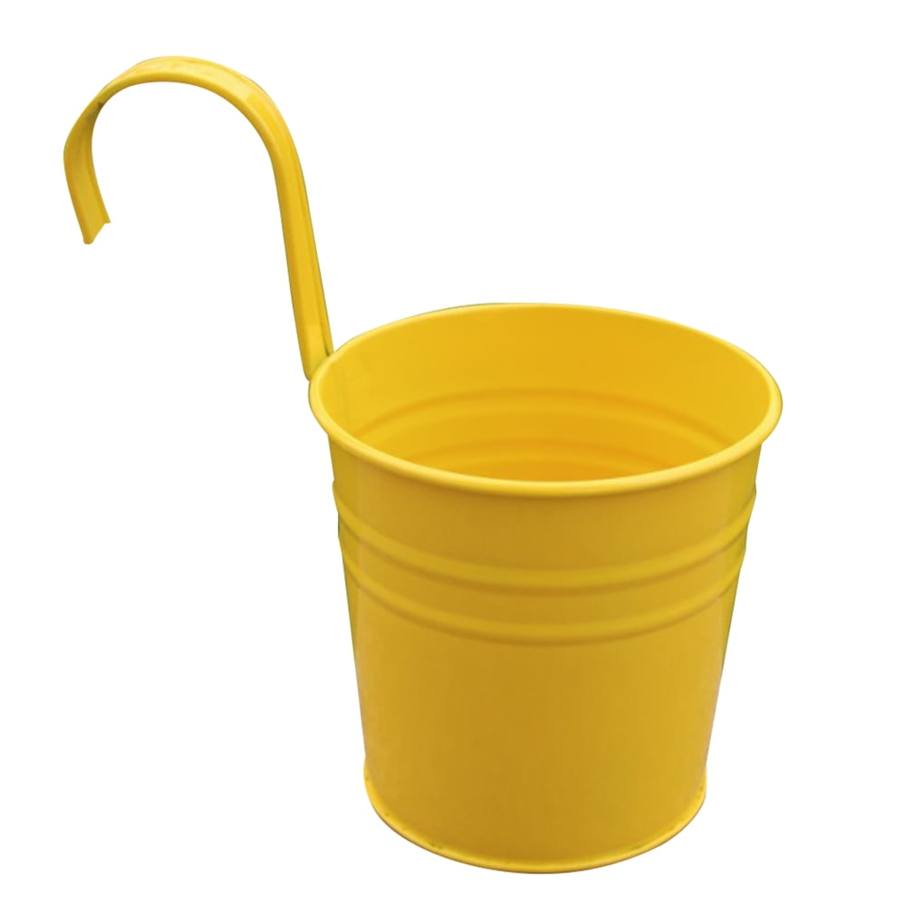 Iron Hanging Flower Pots Balcony Garden Plant Planter Wall Hanging ...