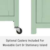 Tristan Kitchen Island/Cart Mint/Natural - Walmart.com