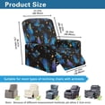 Chririnla Fashionable Blue Butterfly Recliner Chair Covers, Stretch ...
