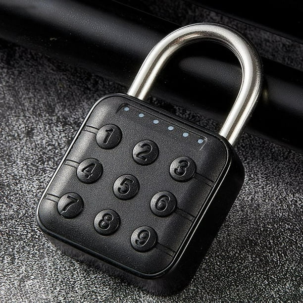 Yinanstore Push Button Combination Padlock 6 Digits Password Code Resettable Portable Digital Lock For Lockers Case Fence Suitcase Hasp Cabinet Black