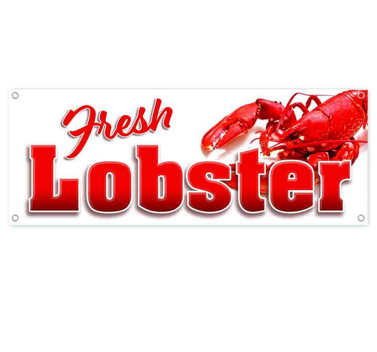 Fresh Lobster Whole 13 oz Vinyl Banner With Metal Grommets - Walmart.com
