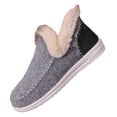 AUDeals Women's Fluffy Snow Boots, Thick Sole Slip On Loafers with Faux ...