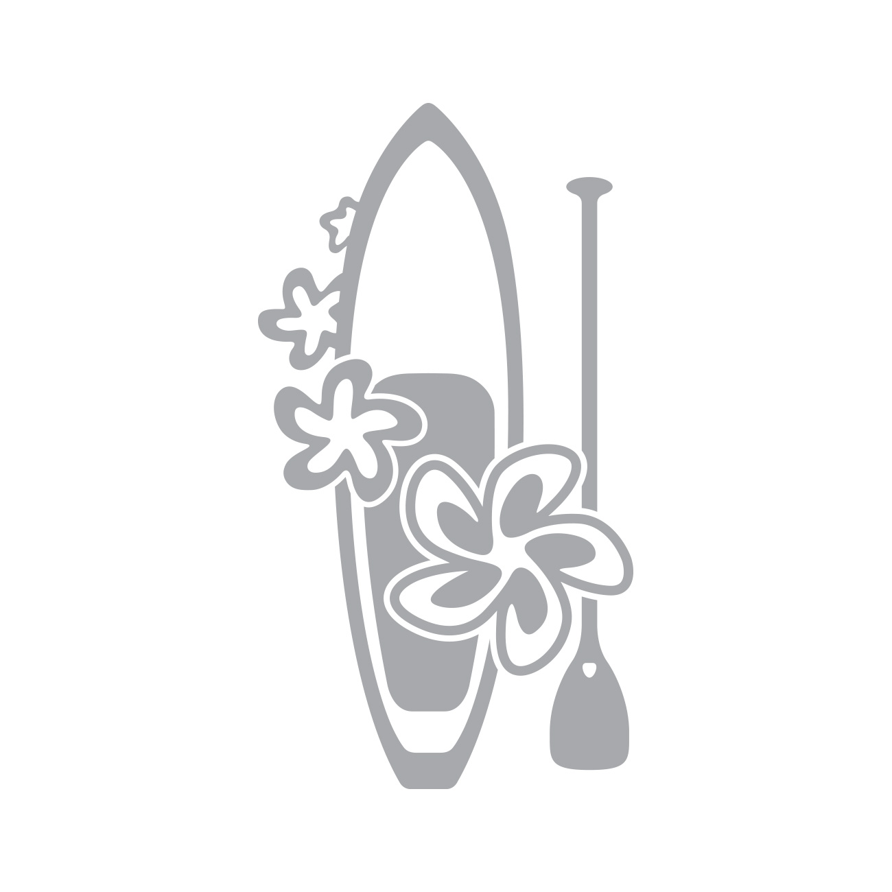 Floral Paddle Board Sticker Decal Die Cut - Self Adhesive Vinyl ...
