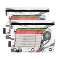 2 Pcs 3 Ring Binder Pouches, Foldable File Folders with Clear PVC ...