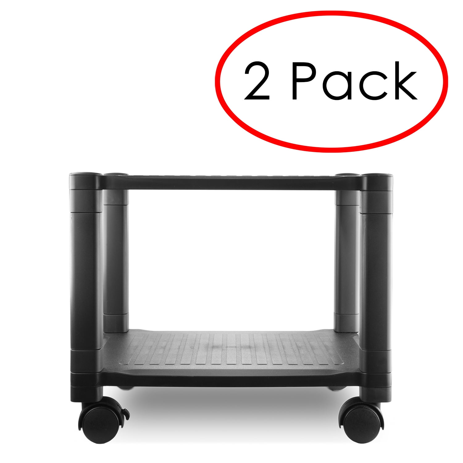Circuit City 2 Pack Of PS2T 2 Shelf Wheeled Rolling Printer Cart ...