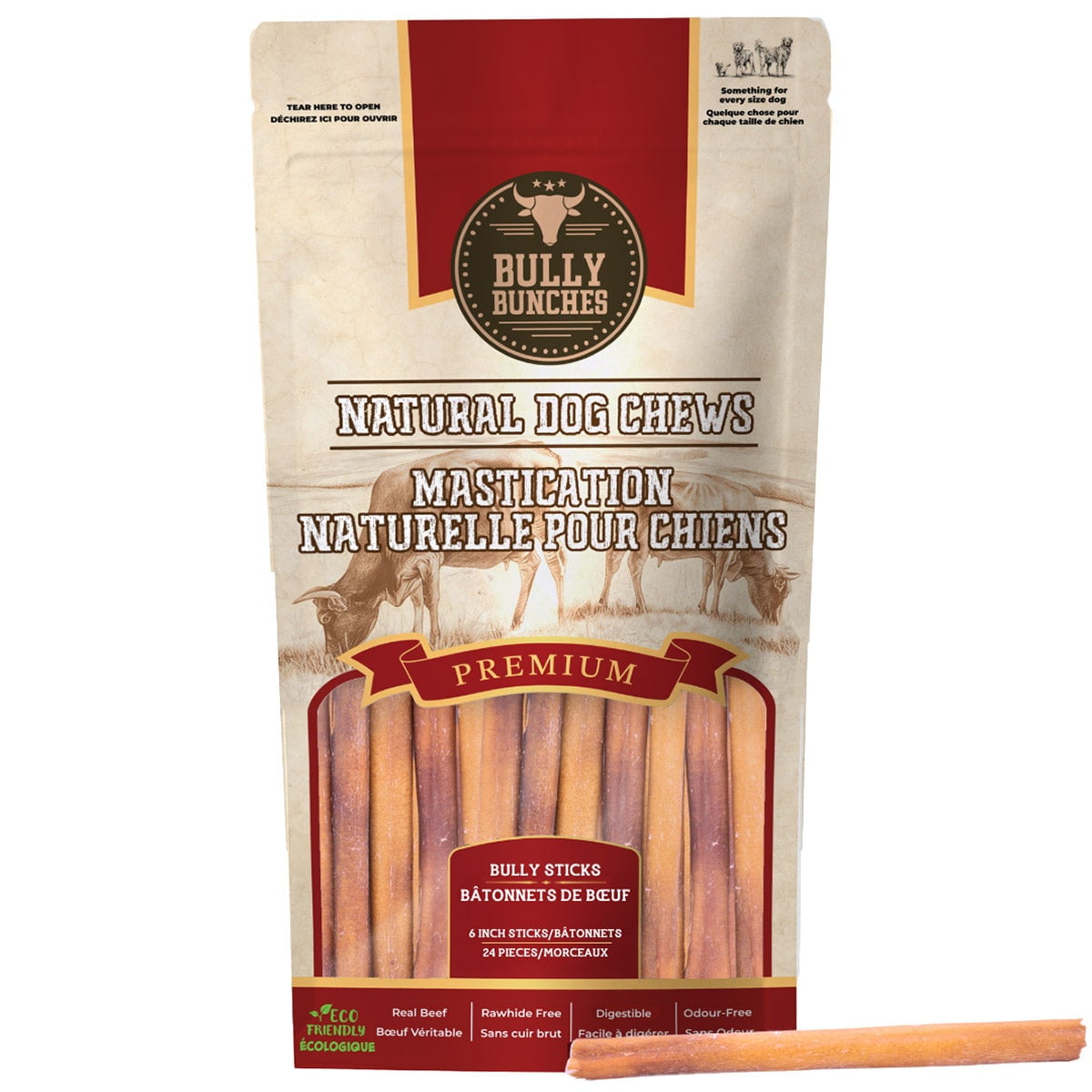 Click here for Bully Bunches 6 Standard Bully Stick  24-Pack prices