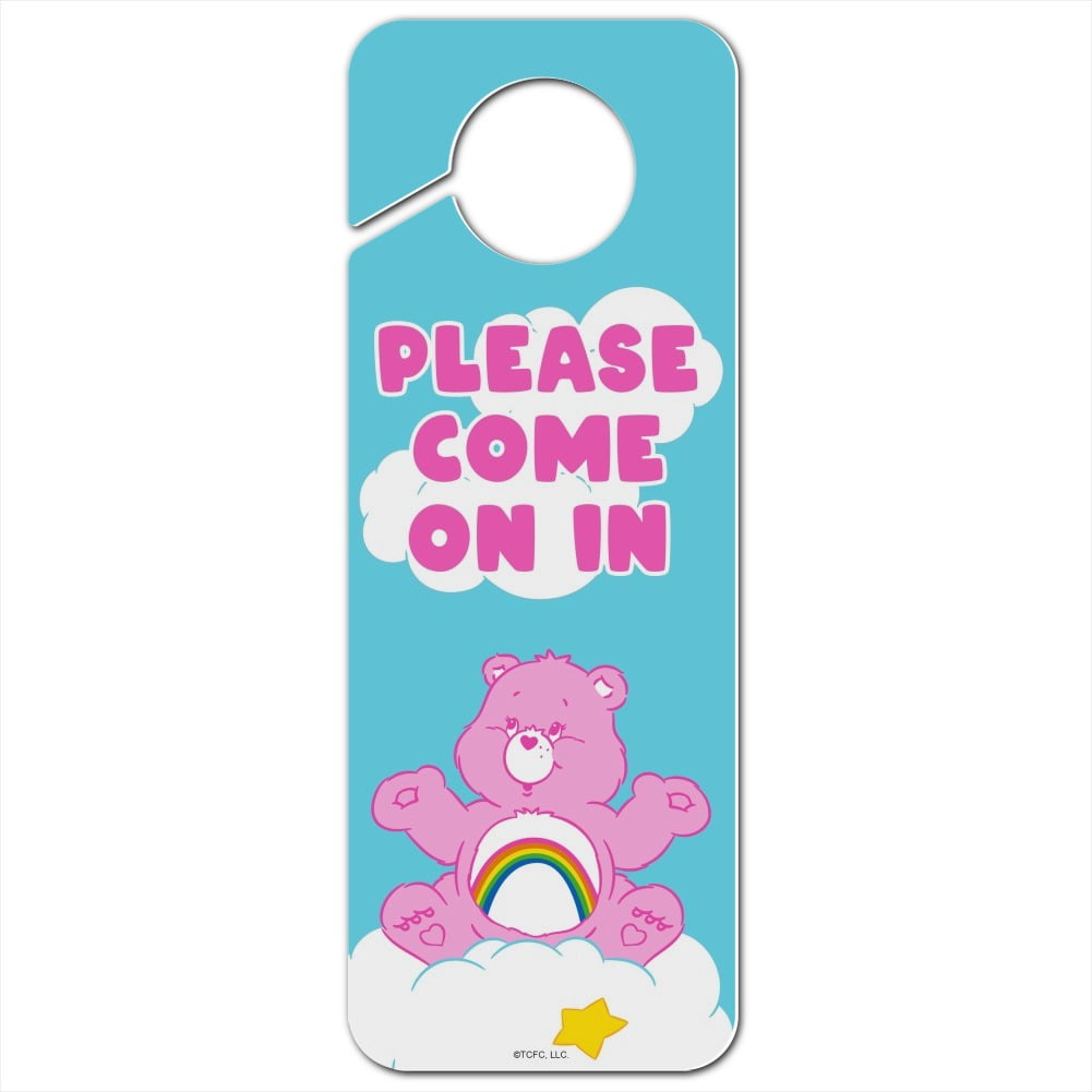 Care Bears Cheer Bear Plastic Door Knob Hanger Sign - Walmart.com