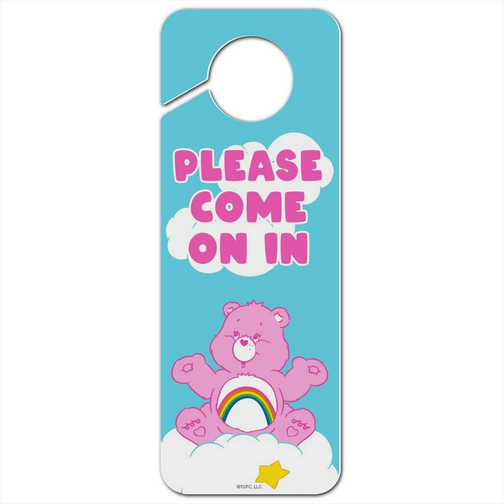 Care Bears Cheer Bear Plastic Door Knob Hanger Sign - Walmart.com ...