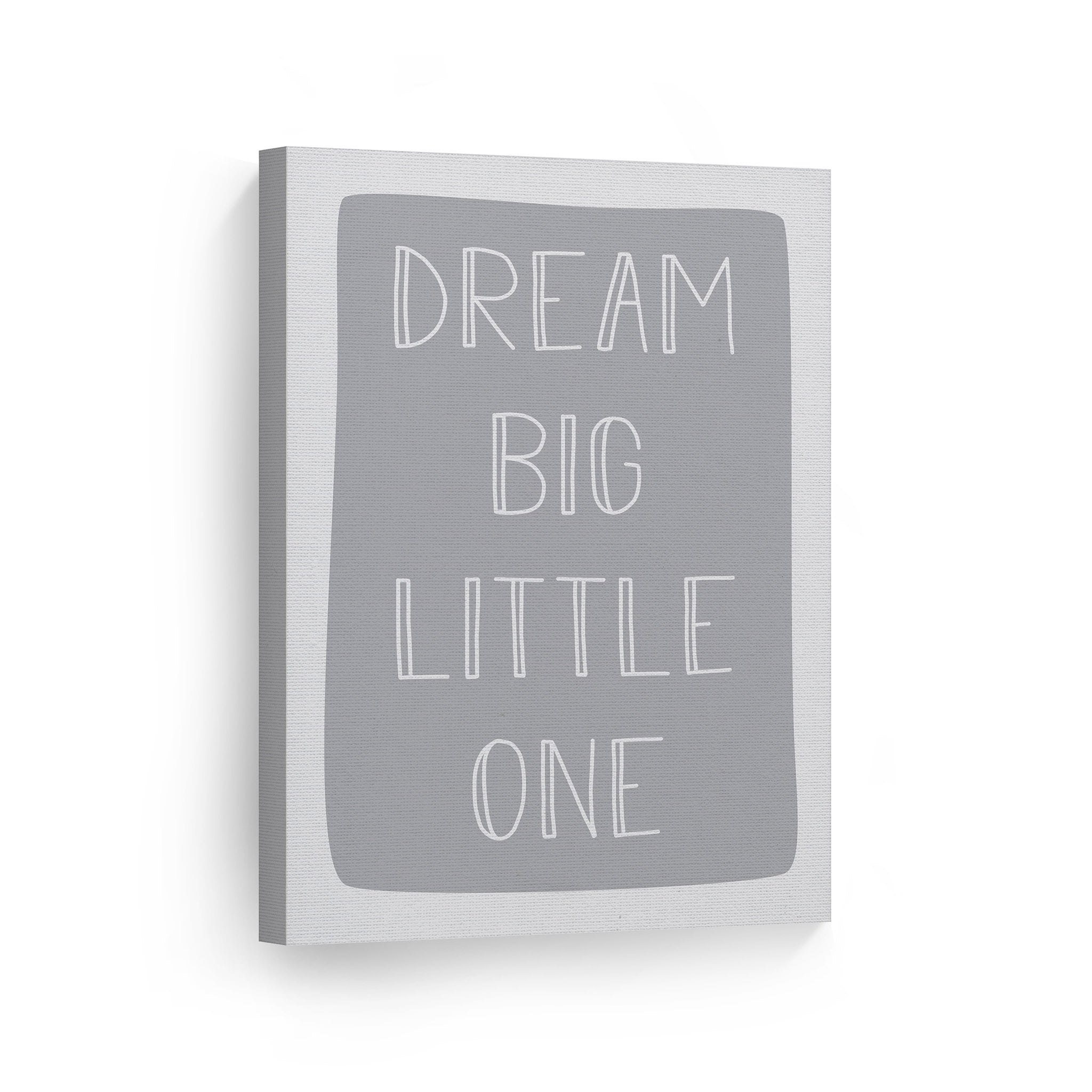 Smile Art Design Dream Big Little One Lettering Blue Background Canvas ...