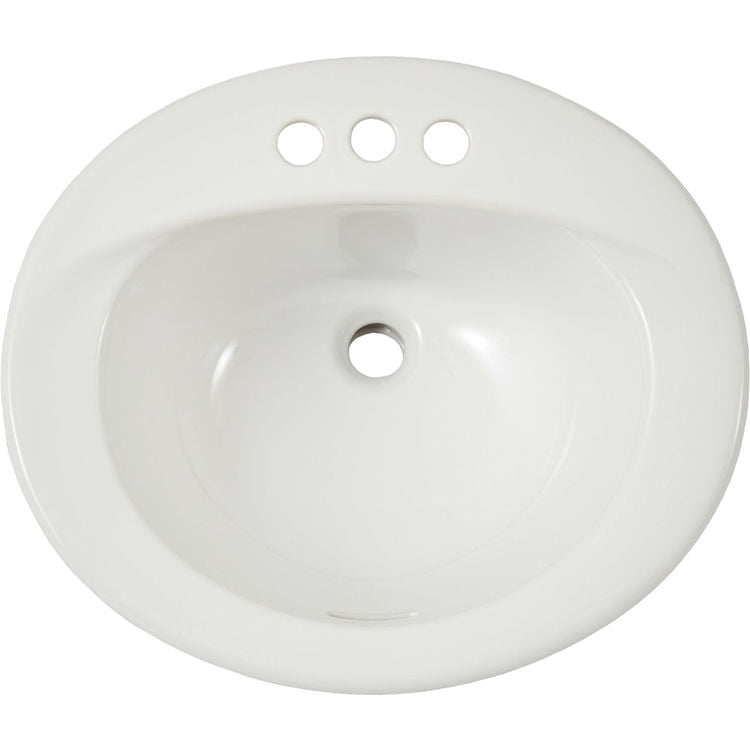 TOTO 20"X17" Self-Rimming Lavatory - 4" Faucet Centers - Cotton White ...