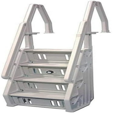 Heavy Duty Resin In-Pool Above Ground Swimming Pool Ladder - White ...
