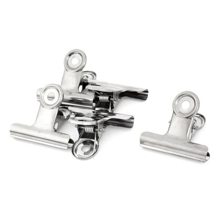 Unique Bargains 5 Pieces Stainless Steel Home Spring Loaded Paper File ...