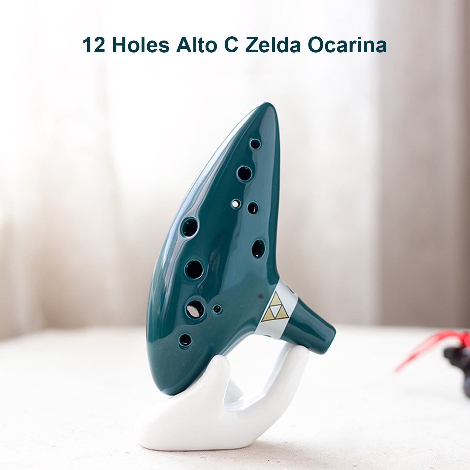 Buy 12 Holes Alto C Zelda Ocarina Ceramic Vessel Flute Wind Musical ...