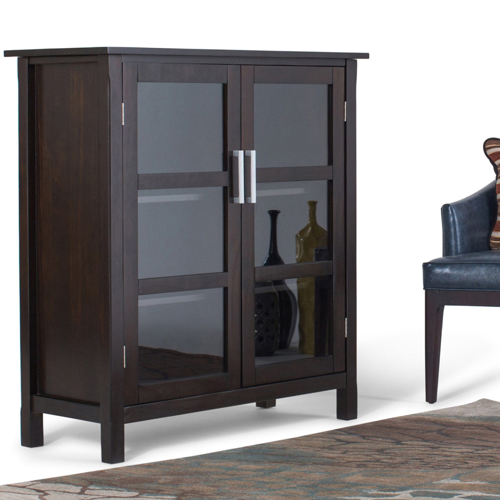 Simpli Home Kitchener Medium Storage Cabinet - Walmart.com