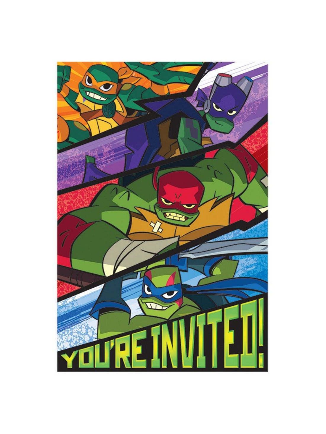 Blank Tmnt Invitations