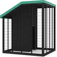 Studyset Weatherproof Outdoor Dog Kennel, Galvanized Steel Roof, Secure ...