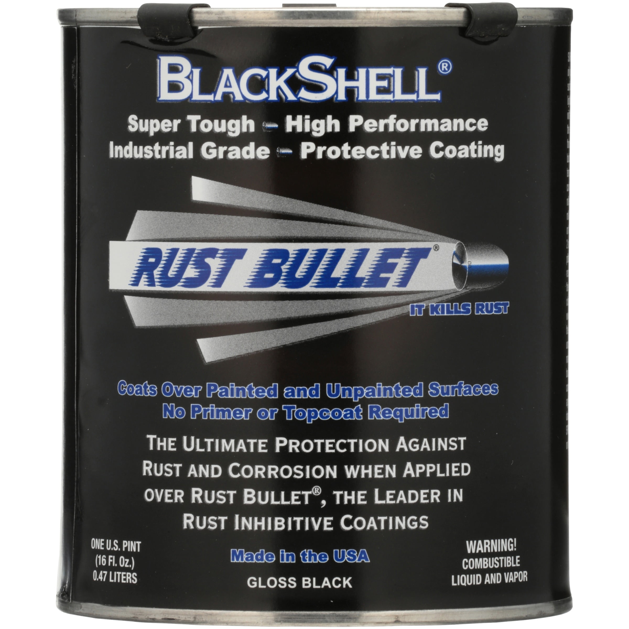 Rust Bullet BlackShell Gloss Black Protective Coating and Topcoat ...