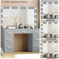 Irontar Vanity Table, Makeup Table with Lighted Mirror, 3 Color ...
