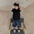 Bmisegm Boys Pants Boy Summer Splatter Paint Denim Shorts Casual ...
