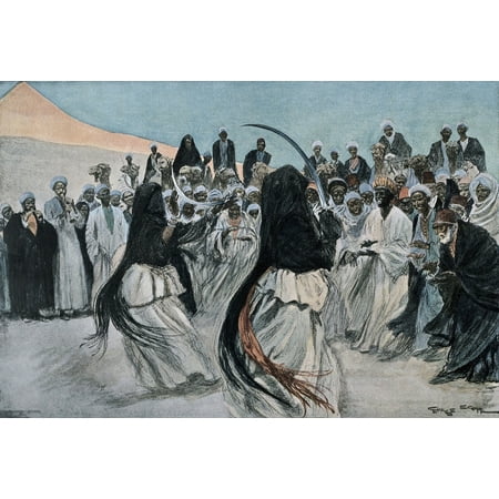 Africa (1901). The Dance Of The Sabre Of The Bedouins In The Desert ...