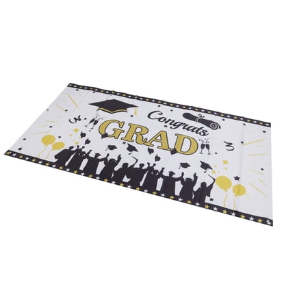 Graduation Banner, 4 Eyelets Polyester Fabric Graduation Backdrop For ...