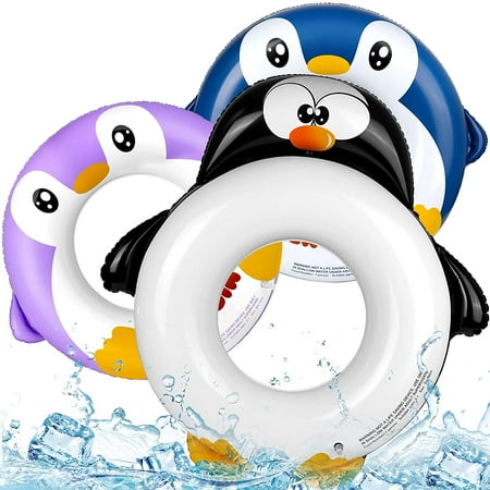 3 Pcs Penguin Pool Floats Kids Inflatable Swimming Rings Swim Tube ...
