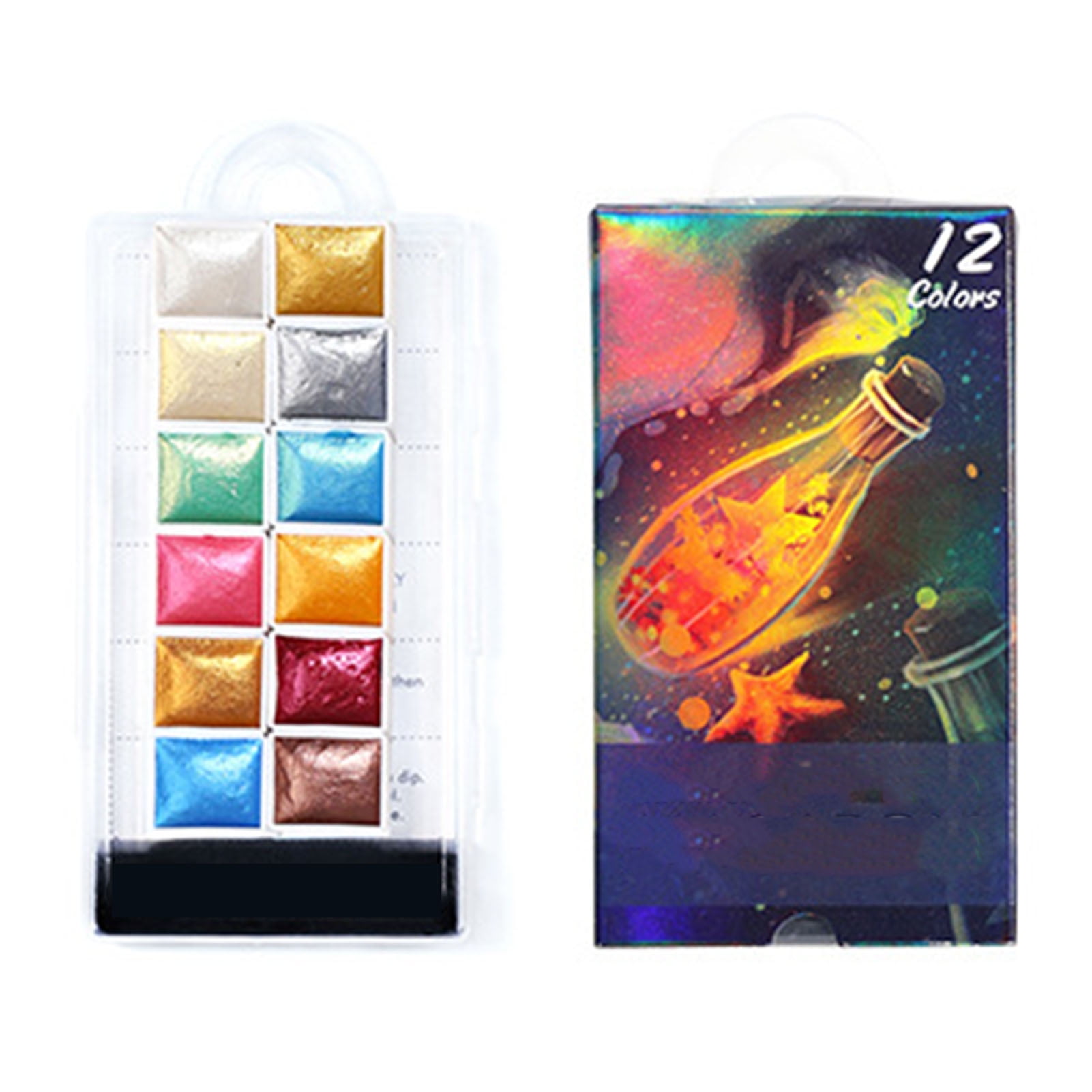 JUEGO DE PINTURA DE ACUARELA, PINTURA DE UNadas de 12 Colores Amigables ...