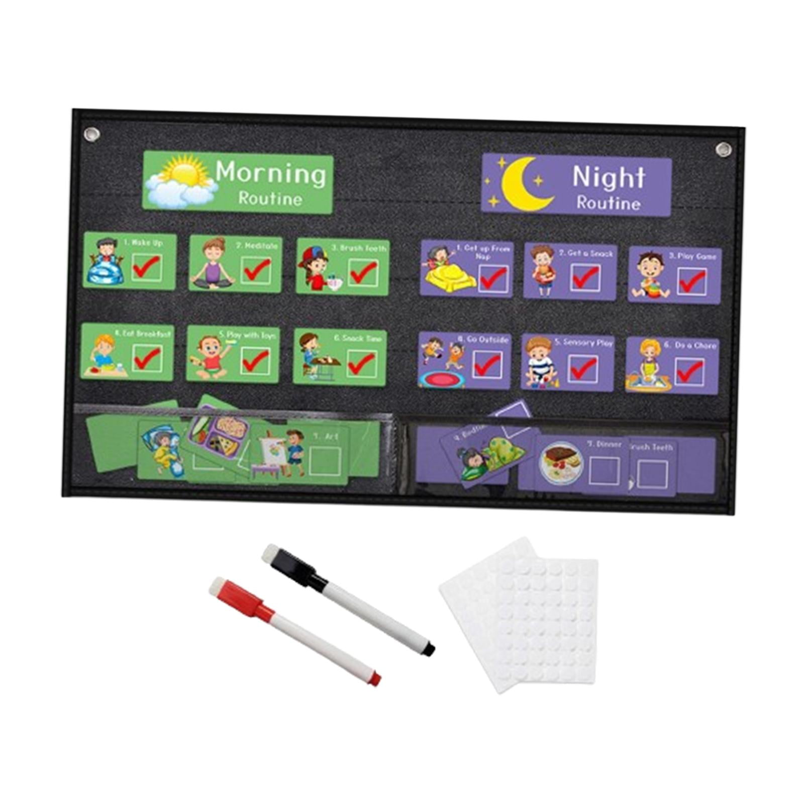 Tabla de rutina de programación visual para niños, tarjetas de rutina ...