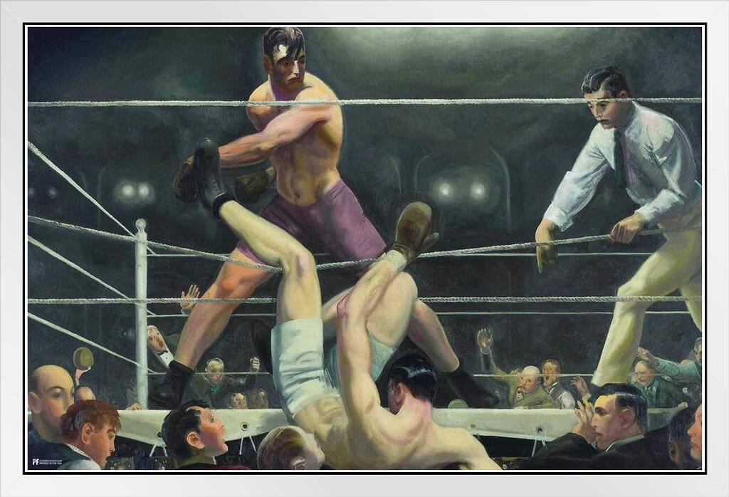 Jack Dempsey vs Luis Firpo by George Bellows Painting Jack Dempsey ...