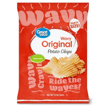 Great Value Party Size Original Potato Chips, 13 oz - Walmart.com