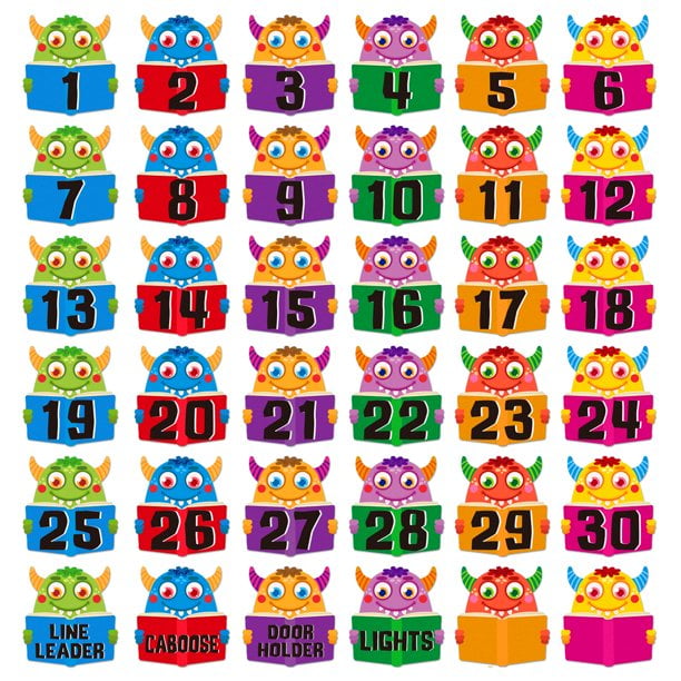 WhatSign 4" Number Line Up Spots Dots for Classroom Floor, 36pcs ...