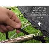 SkyBound Round Trampoline Net with 6 Straight Enclosure Poles for 12 ...