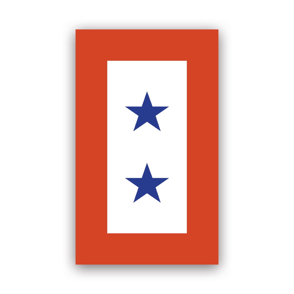 Two Blue Stars Service Flag Sticker Decal - Self Adhesive Vinyl ...