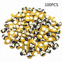 100PCS Tiny Wooden Bee Decorative Art Supplies, Self-Adhesive Flatback ...