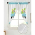 Easter Swag Valance Curtains Happy Y'all Egg Blue Car Minimalist Stripe ...