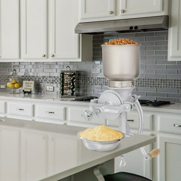 14' Tall Cast Iron Manual Crank Corn Grain Grinder with 5' Hopper for ...