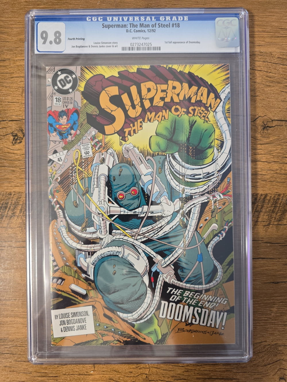 Superman: The Man of Steel #18 - CGC 9.8 Comic Book - Walmart.com