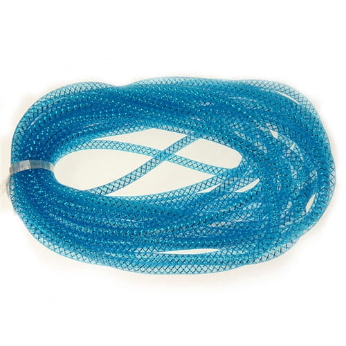 Mesh Tubing Deco Flex Ribbon, 8mm, 10-yard, Turquoise - Walmart.com