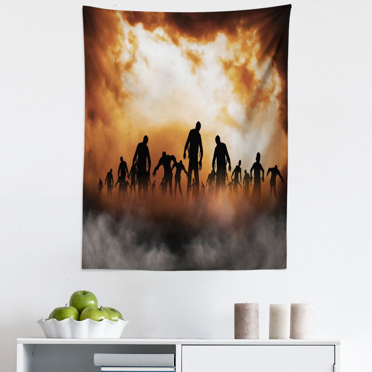 Halloween Tapestry, Zombies Dead Men Walking Body in the Doom Mist at ...