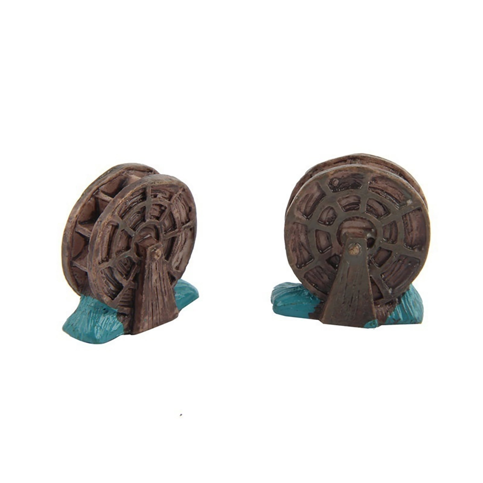 Ayyufe Mini Waterwheel Decor 2 Pcs Waterwheel Micro Landscape Bonsai ...