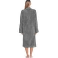 WBQ Womens Zipper Long Robes Soft Flannel Plush Housecoat Plus Size Warm Comfy Bathrobe ...